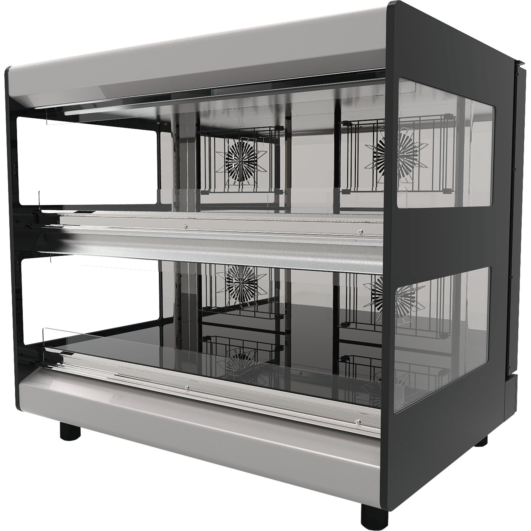 Speisenausgabevitrine Thekenaufsatz 2 Etagen / Zone 1000 / Türanschlag ...